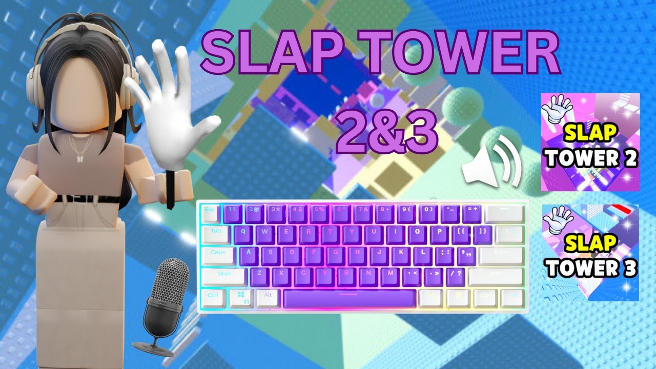 DEFEATING SLAP TOWER 2&3 WITH KEYBOARD ASMR - YouTube