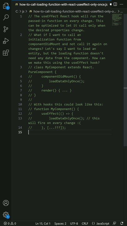 javascript - How to call loading function with React useEffect only once - YouTube