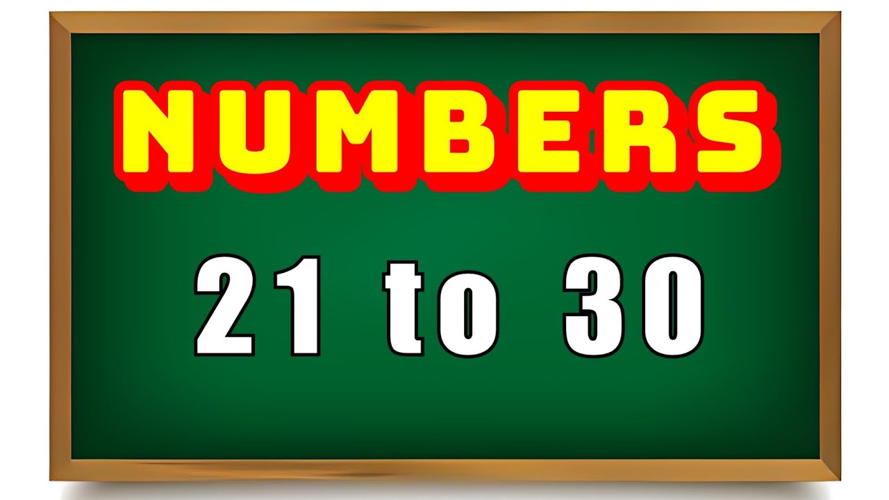 Learn Numbers Counting 21 to 30 || Numbers from 21 to 30 ...