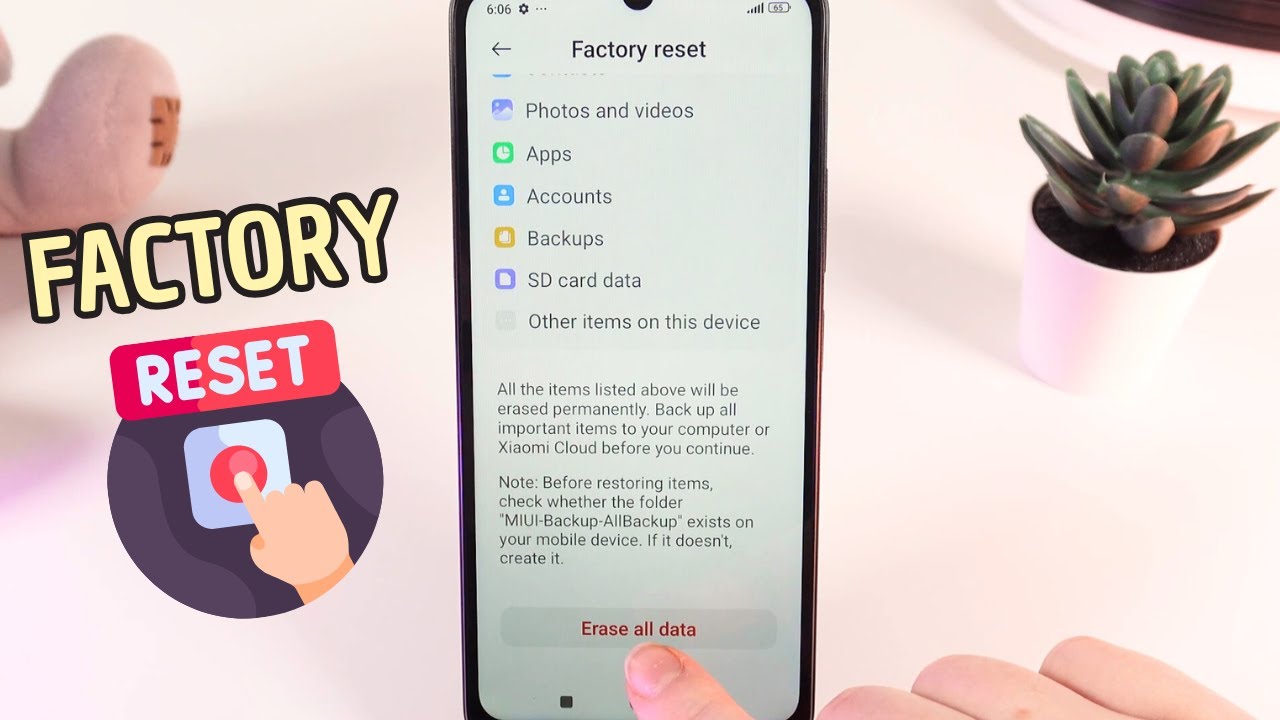 How to Factory Reset Xiaomi Redmi 13C - YouTube