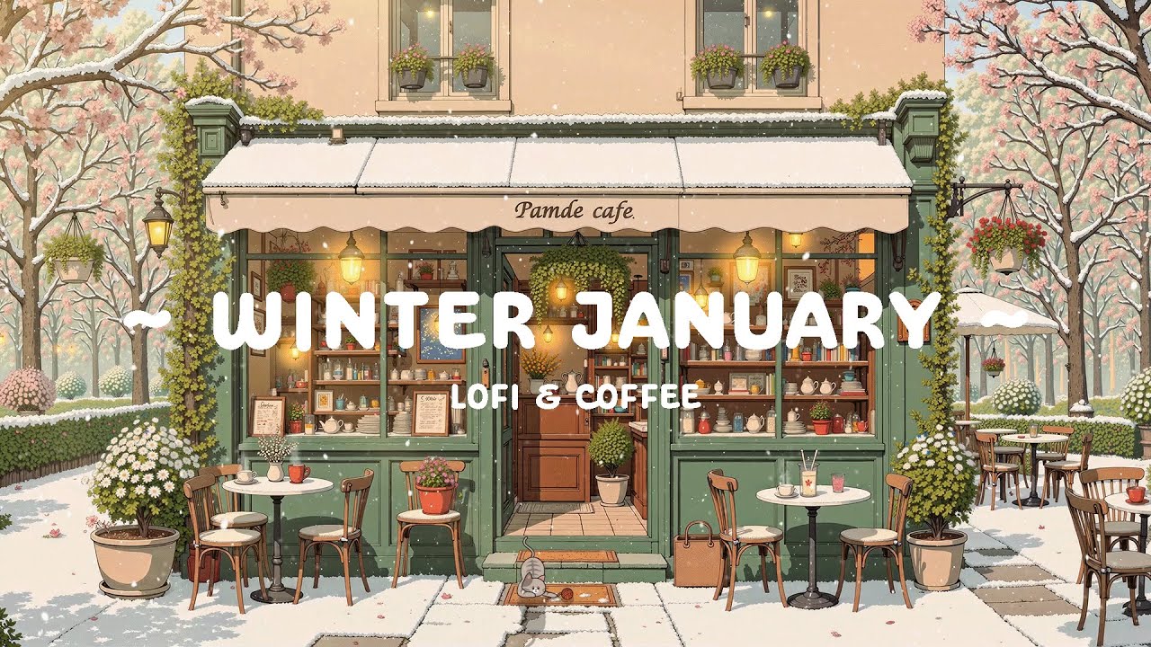 Coffee in January ☕ Positive Vibe with Cozy Winter Cafe Shop ️ Lofi Hip ...