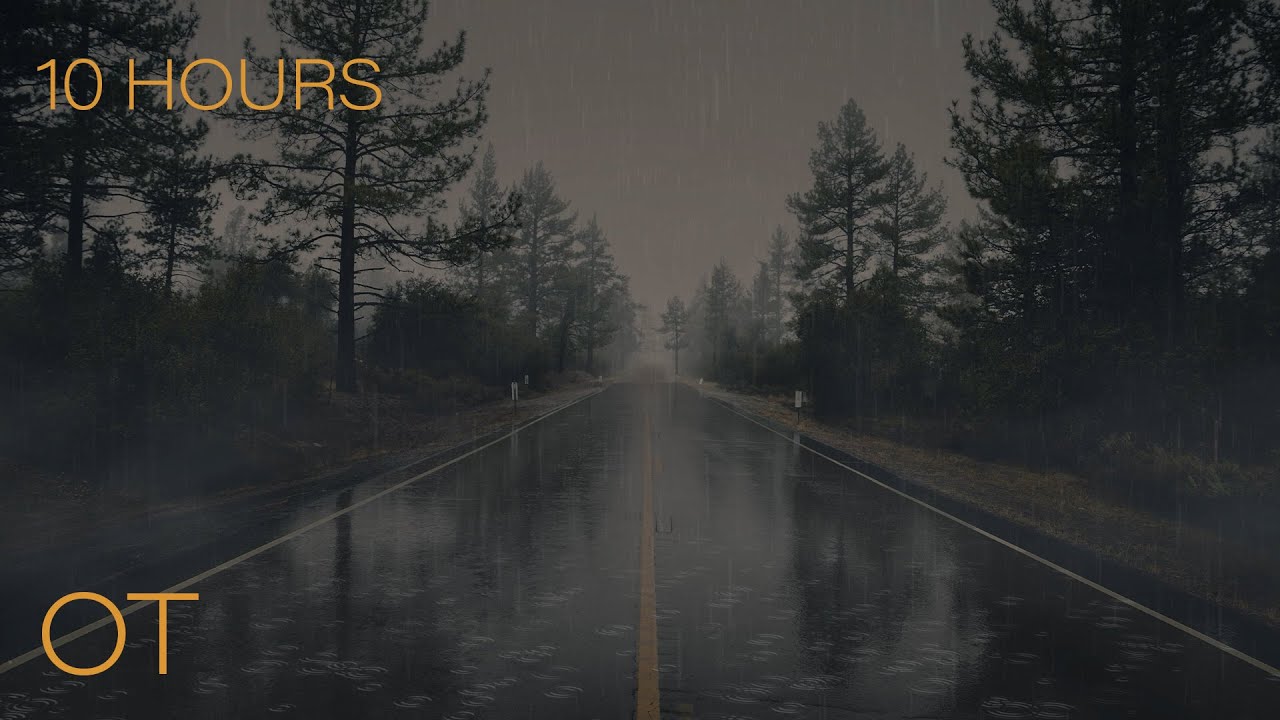 Stormy Night on the Road | Thunder & Rain Sounds Ambience | Relax ...