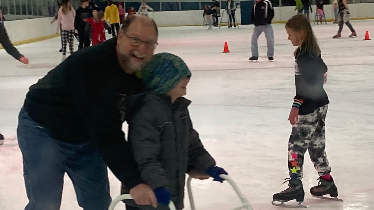 First time ice skating - YouTube