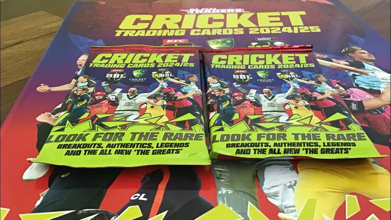 Opening 2 packs of cricket cards and putting them in my folder - YouTube