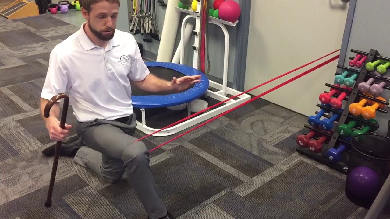 Clamshell band in door 1/2 kneel or foot prop standing - YouTube