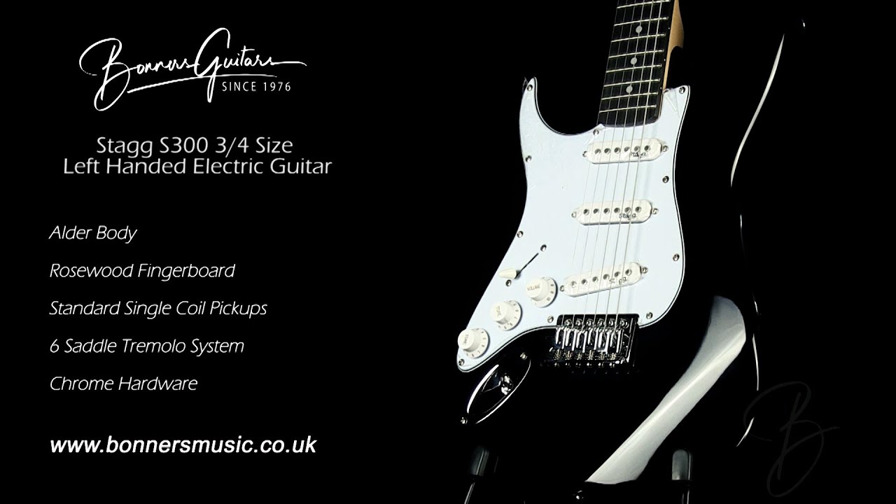 Stagg S300 3'4 Size Left Handed Electric Guitar | Bonners Guitar Store ...