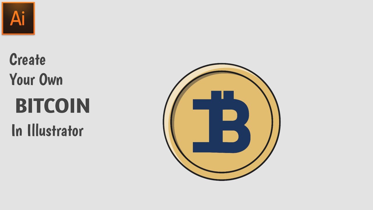 How to draw Bitcoin using Adobe Illustrator || Graphic Design Tutorial ...