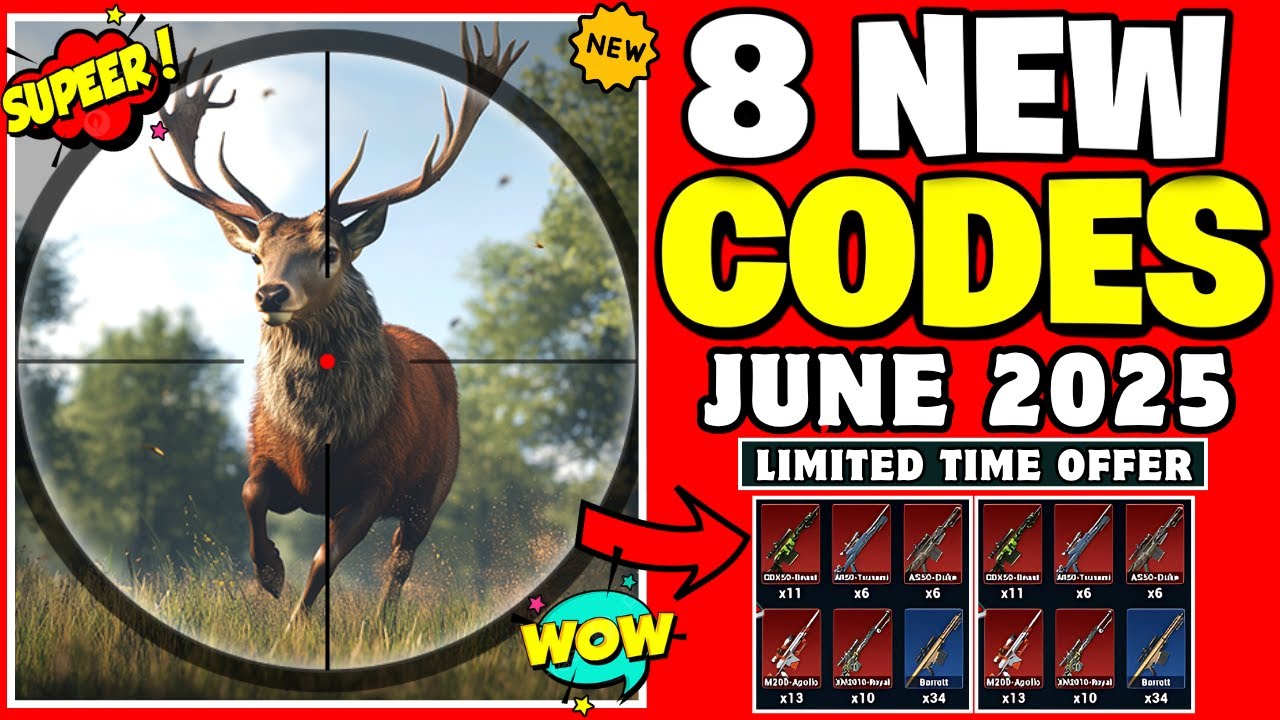 HUNTING SNIPER CODES 2025 JUNE🕐 LIMITED TIME - HUNTING SNIPER ACTIVE ...