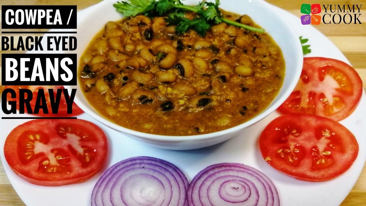Black Eyed Beans Masala Gravy I Cowpea Recipe ! Yummy Cook - YouTube