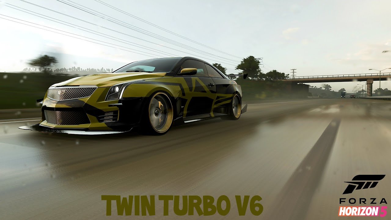 widebody TWIN TURBO Cadillac ATS V build - FORZA HORIZON 5 - YouTube