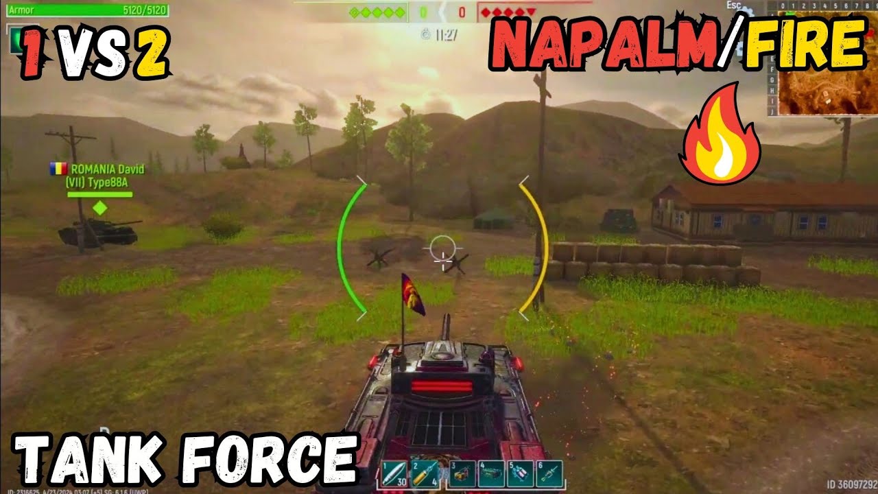 1 vs. 2 Napalm/Fire - Tank Force Gameplay - YouTube