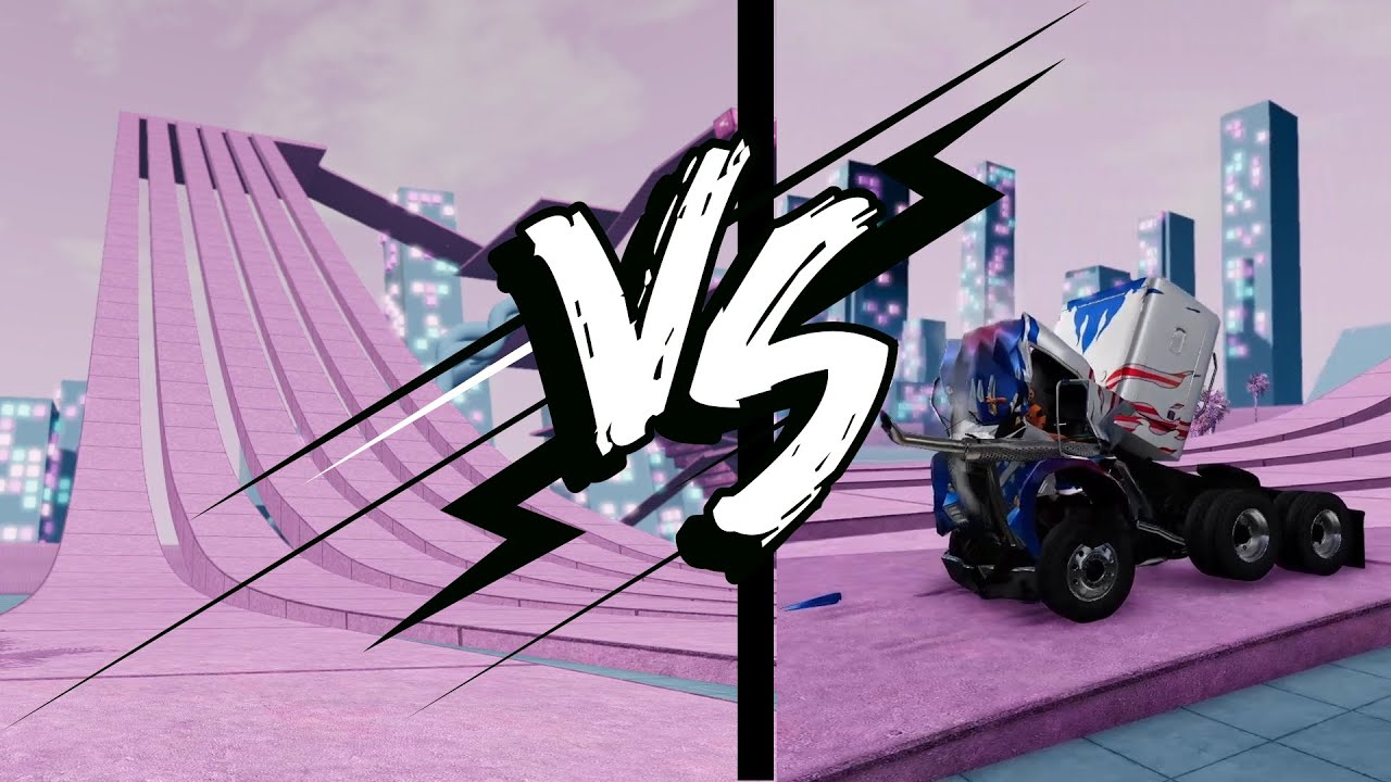 T75 Patriot Truck vs. Ramps of the Death / BeamNG.drive - YouTube