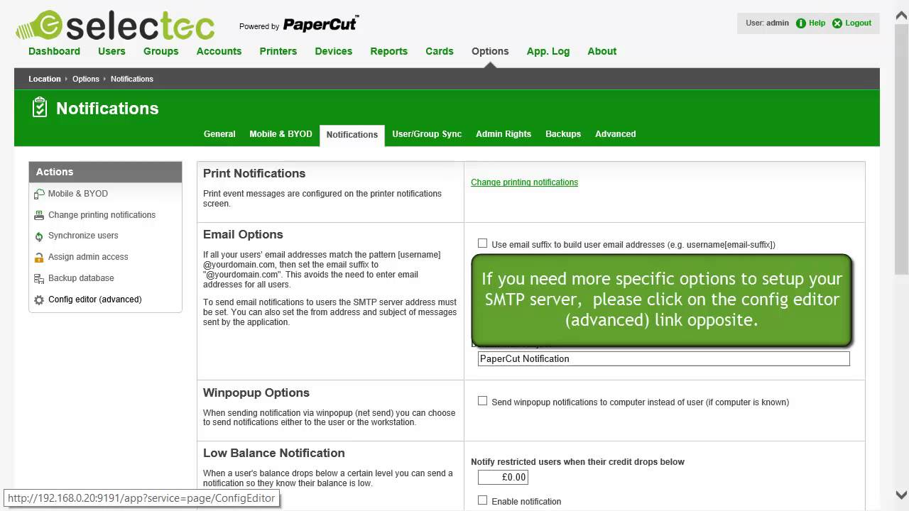 PaperCut SMTP Settings YouTube papercut-smtp-settings-youtube