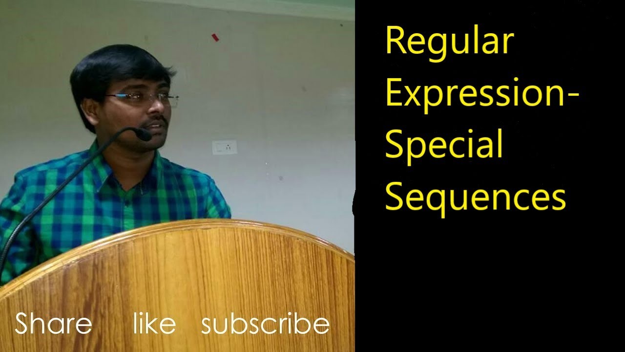 Regular Expression Special Sequences YouTube Regular Expression Special Sequences YouTube