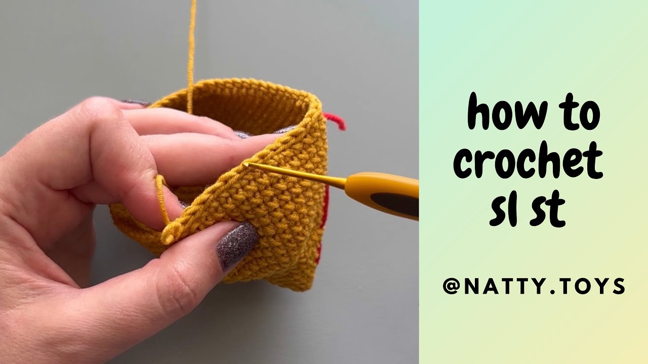 How to Crochet - Slip Stitch (sl st) / З'єднувальний стовпчик (зс ...
