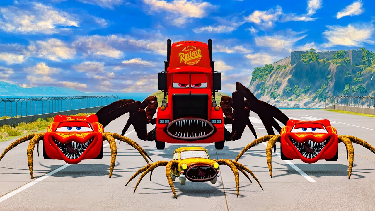 Epic battle between The Lightning McQueen Eater & Car Eater | Bus Eater ...