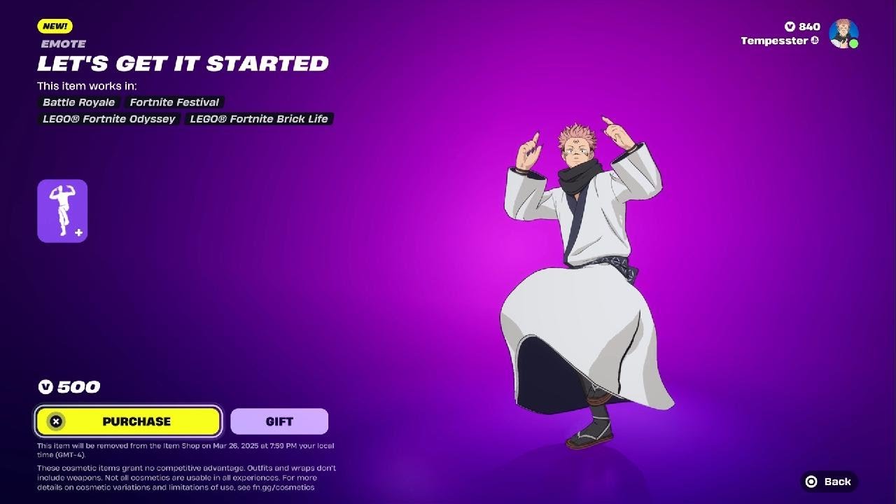 Fortnite Item Shop (Mar 23) NEW Let's Get It Started Emote - YouTube