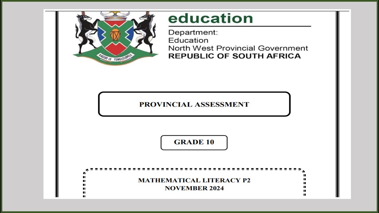 GRADE 10 MATHEMATICAL LITERACY TERM 4 FULL PAPER 2 NOVEMBER 2024 - YouTube