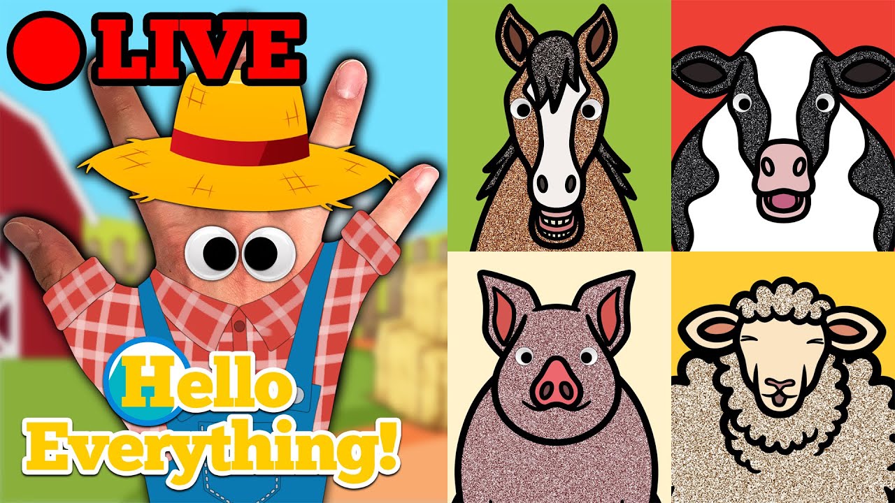 🔴 Hello Everything! 👀 Live Stream | Finger Family Nursery Rhymes ...