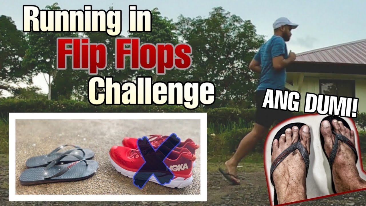 I Ran a 5K in Flip Flops - Running Challenge - YouTube