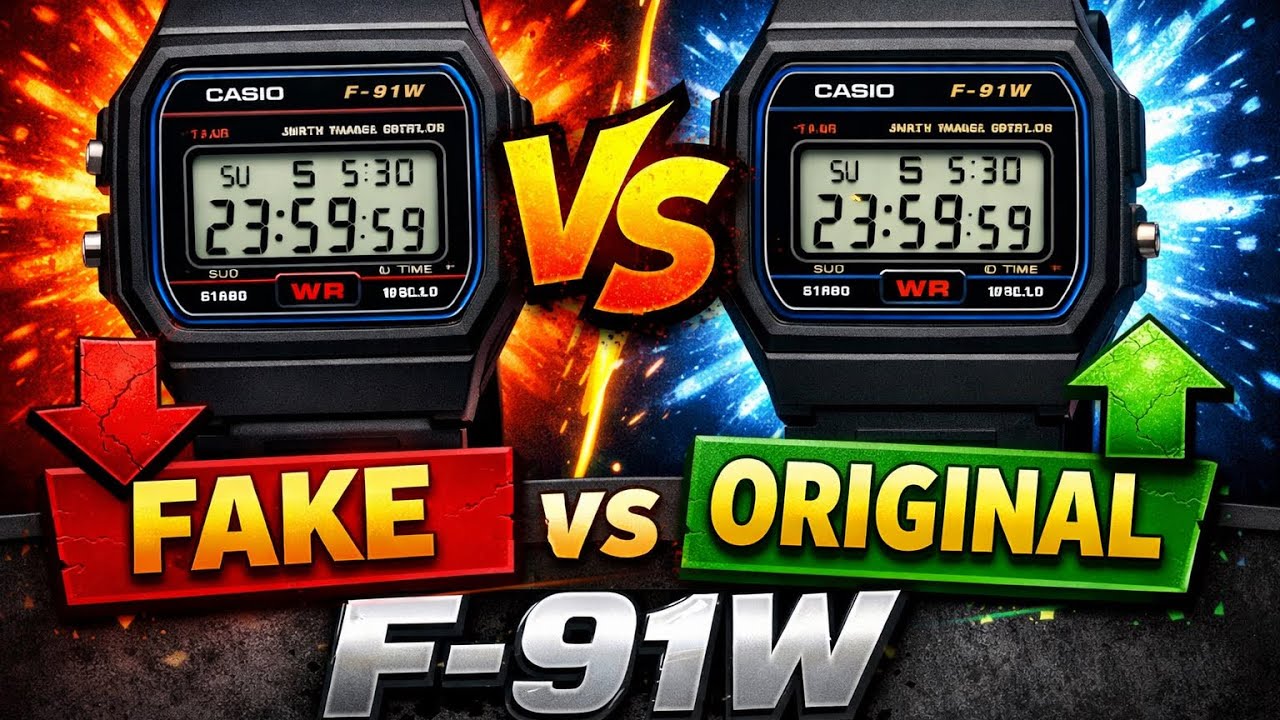 Fake vs Original Casio F-91W | How to spot the difference between copy ...