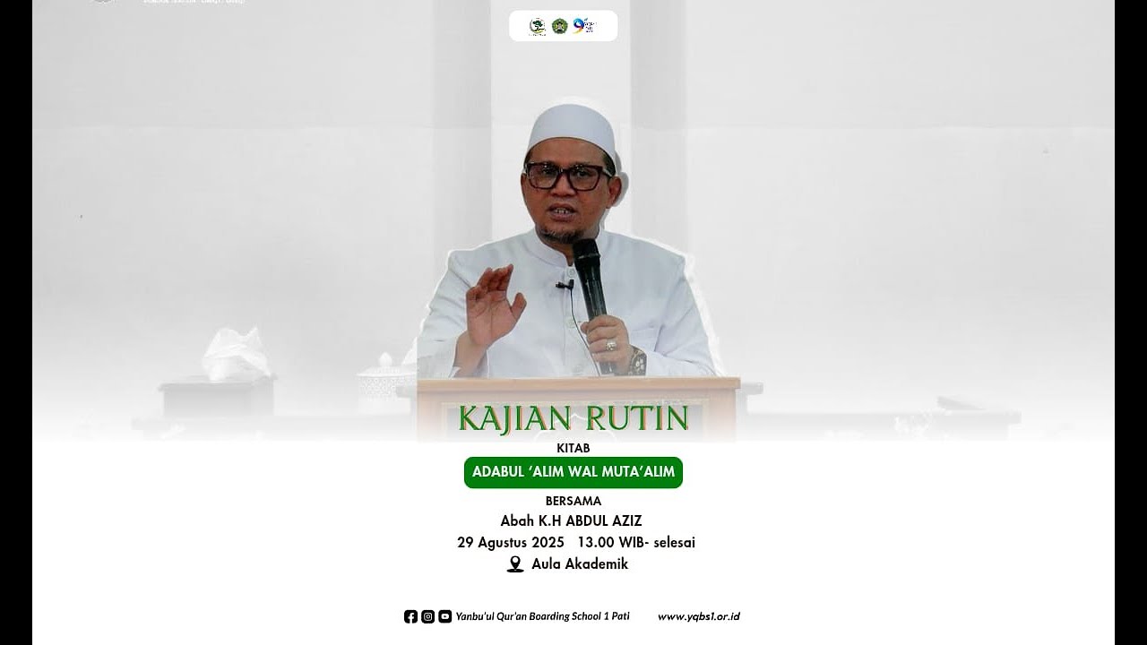 🔴[Live Streaming ] Kajian Rutin Kitab Adabul 'Alim Wal Muta'alim ...