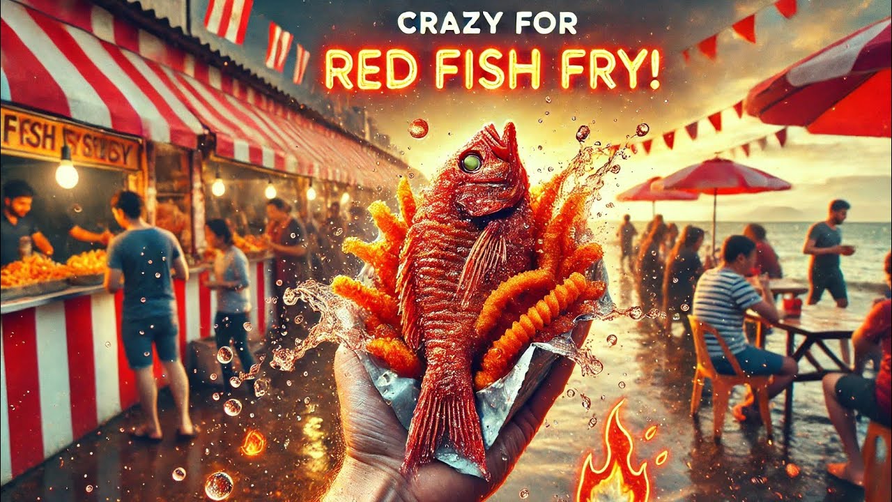 "🔥 People Are Going CRAZY for This Beachside Red Fish Fry! 🐟 | Must-Try ...