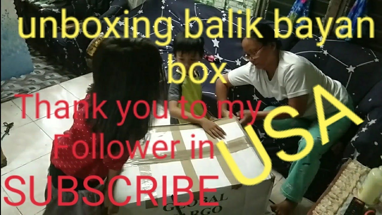 Unboxing balikbayan box from my very supportive follower Ma'am Ellen ...