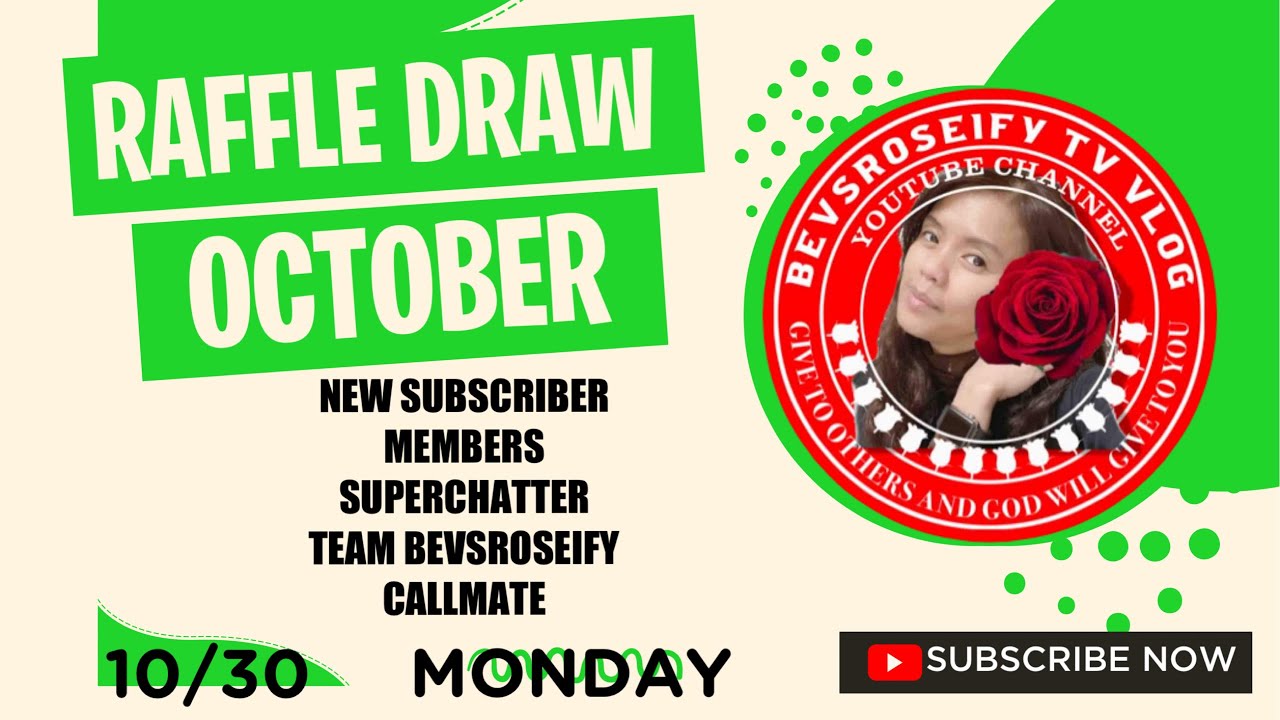4TH DAY OF ENTRY OCTOBER RAFFLE DRAW - YouTube