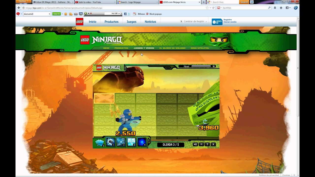 Spitemare Terran Ninjago Juegos Viper Smash El Desierto Helado - YouTube