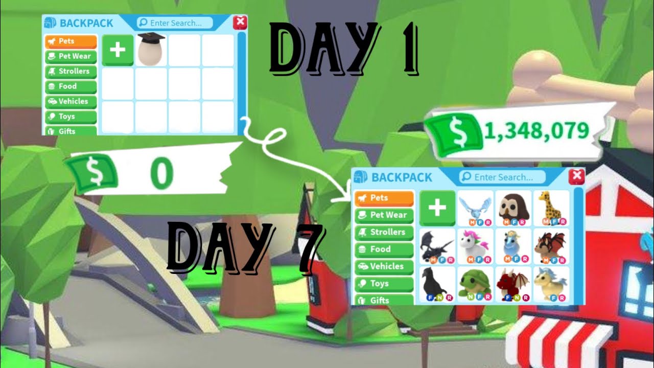GROWING My INVENTORY (POOR TO RICH) | Day 1 | Adopt Me - YouTube