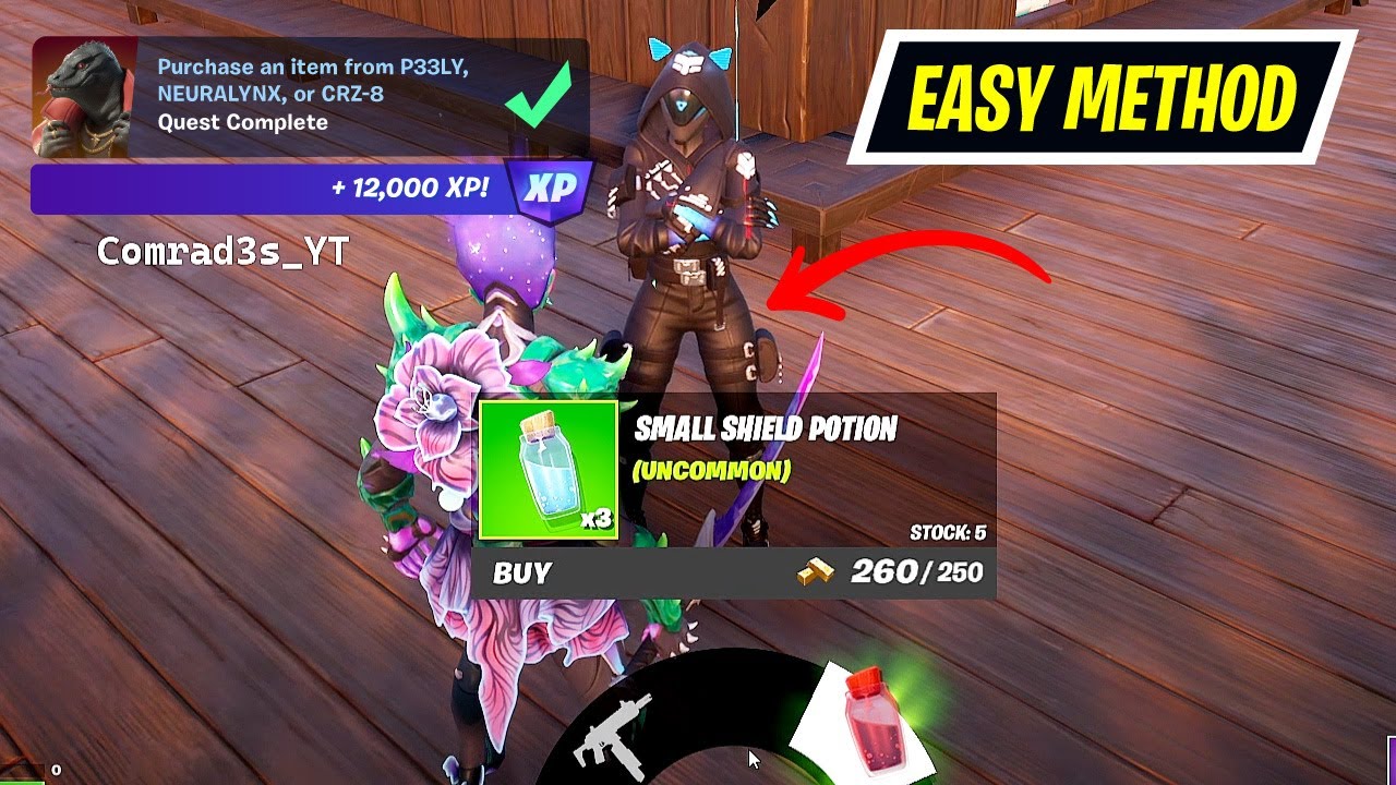 How to EASILY Purchase an item from P33LY, NEURALYNX, or CRZ-8 Fortnite ...