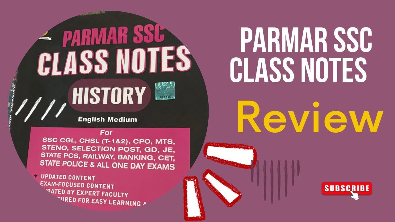 History book review || Parmar ssc class notes ||english medium # ...