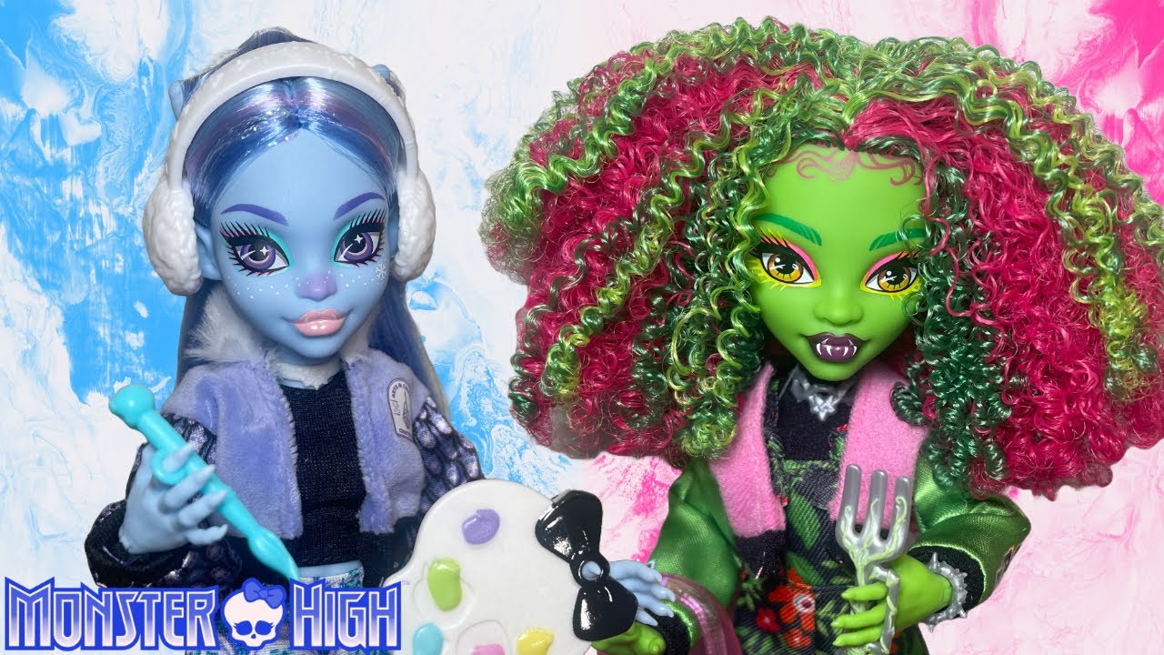 NEW Monster High FEARBOOK Abbey Bominable & Venus McFlytrap Doll ...