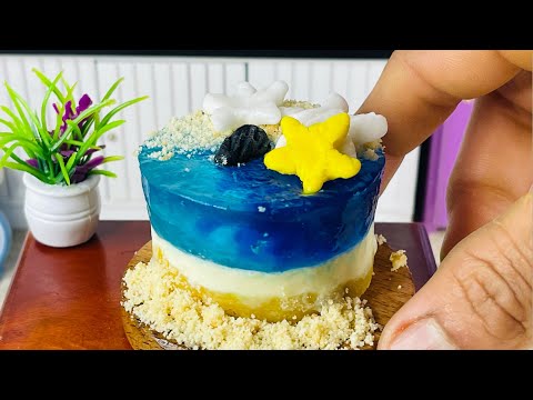 Miniture Beach cake Decorating/Mini food/Mini kitchen/Real cooking/Asmr/sri lanka/Miniture kitchen