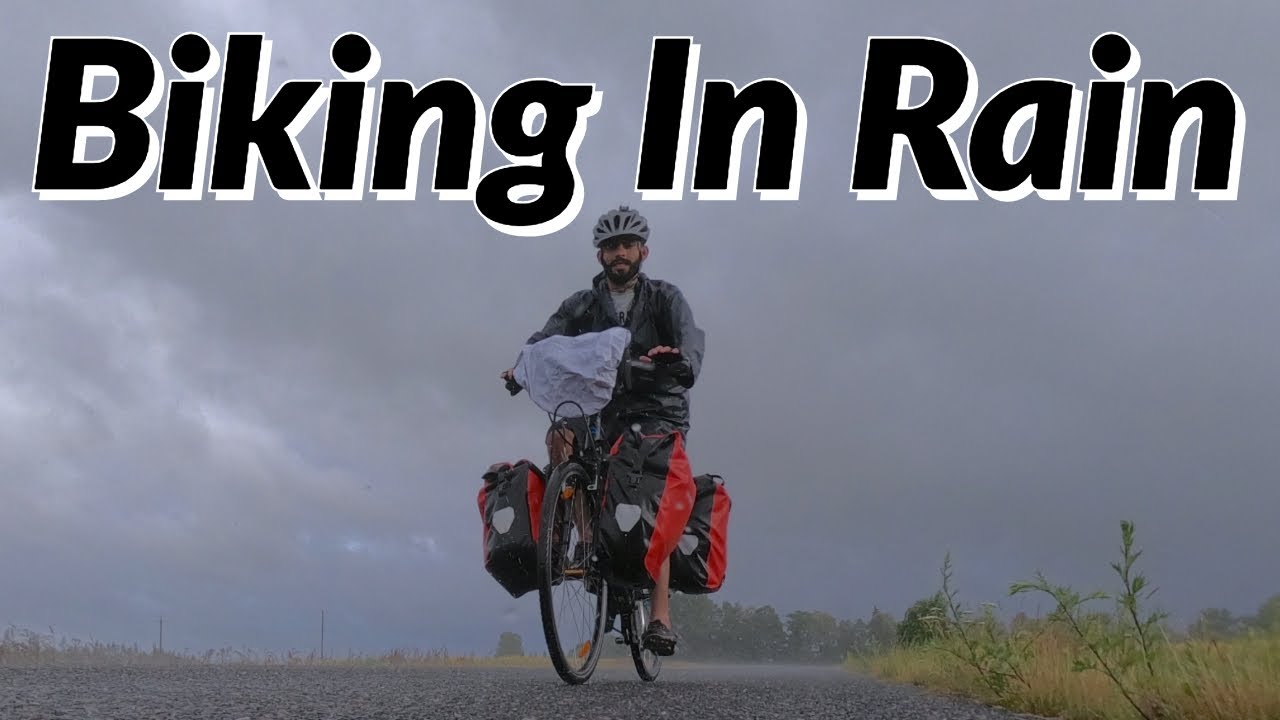 Biking in rain, Cycling in Europe - YouTube