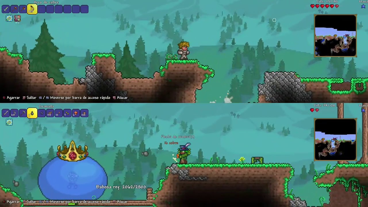 Terraria #3 Vs El Rey Slime - YouTube