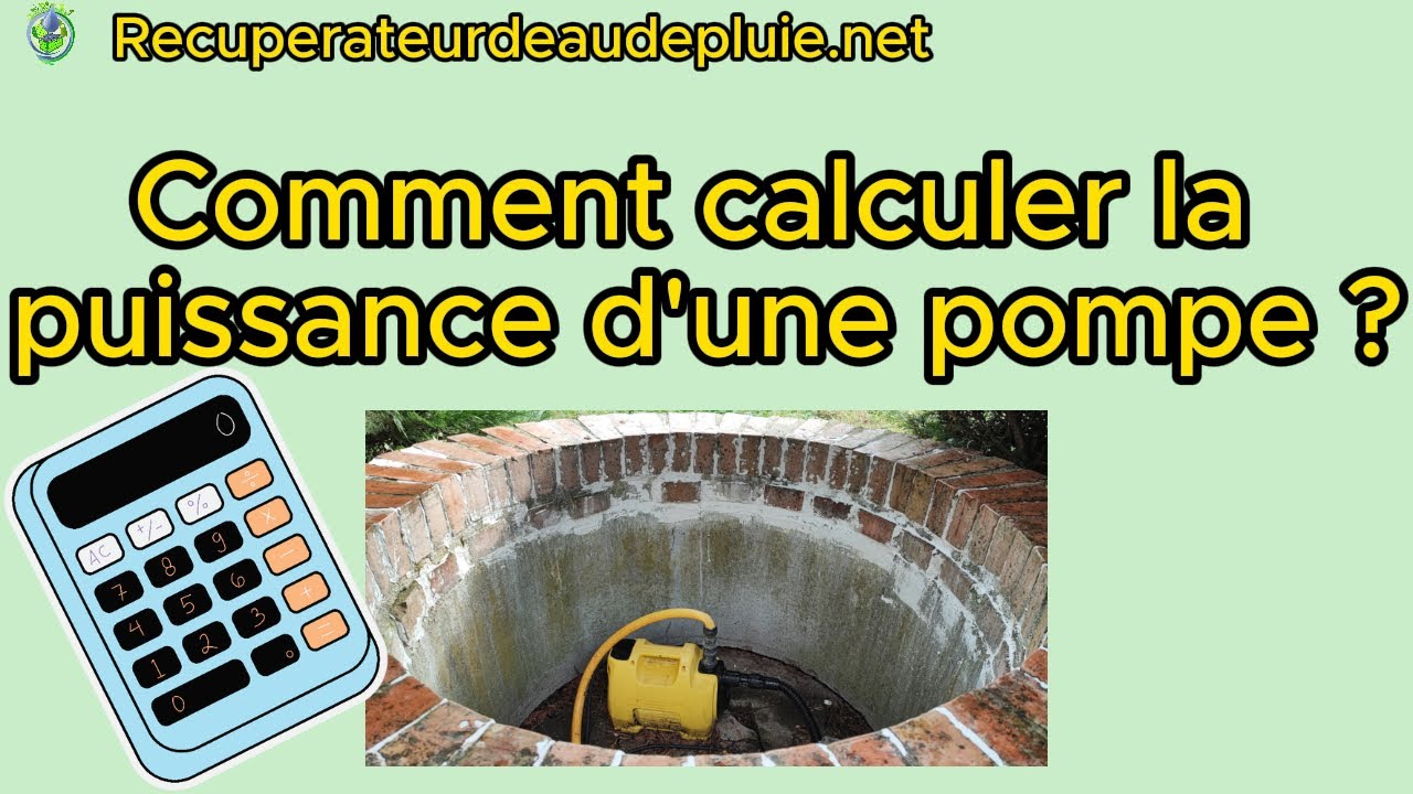 Calcul de la puissance d'une pompe à eau - YouTube