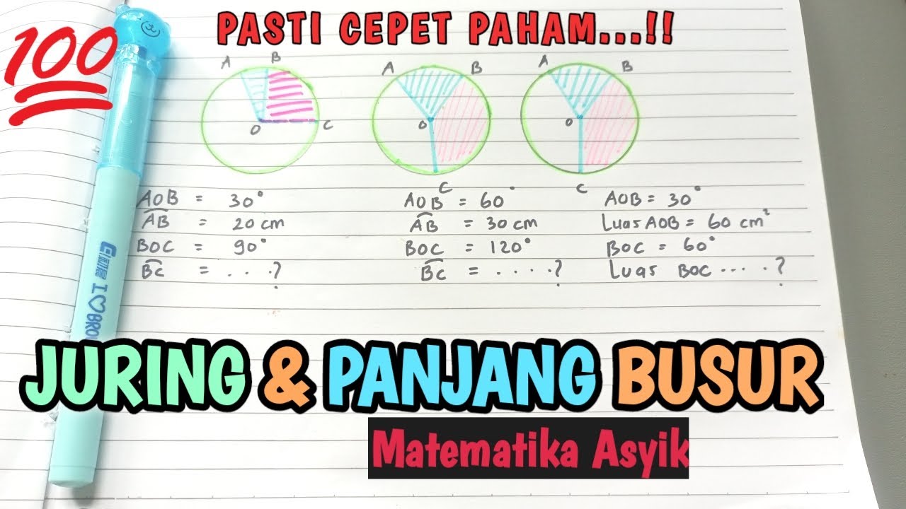 mencari luas juring dan panjang busur lingkaran. (@Matematika.Asyik ...