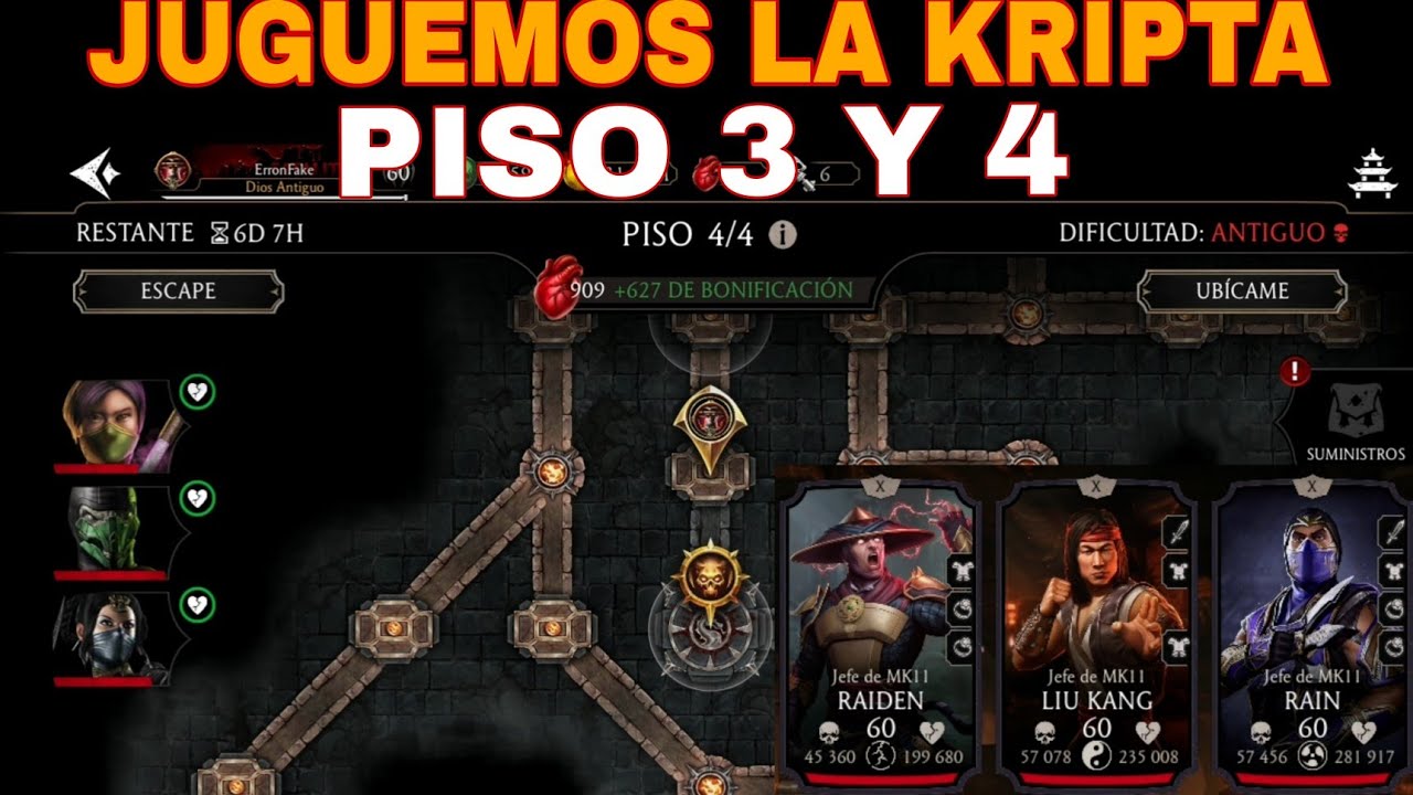 JUGUEMOS LA KRIPTA ( PARTE 2) PISOS 3 Y 4 | MORTAL KOMBAT MOBILE - YouTube