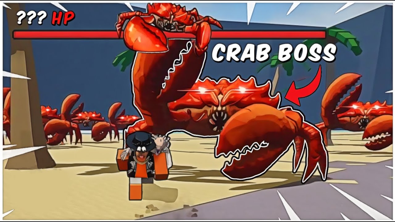 Defeating The CRAB BOSS In The Strongest Battlegrounds - YouTube