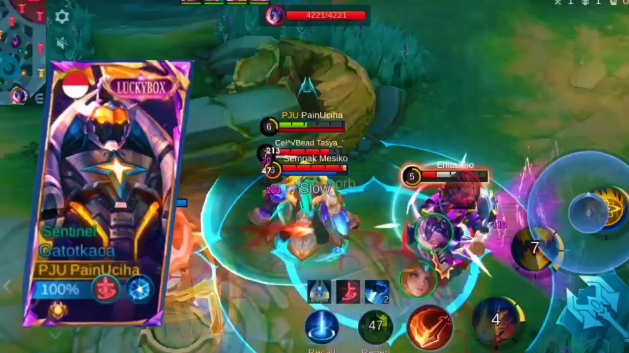 Gameplay Gatotkaca Exp Lane Vs Edith Part 1 !! Build Tersakit 2024 ...