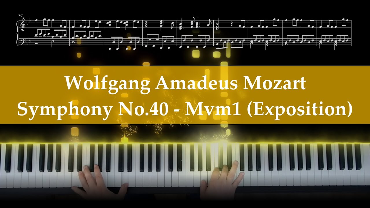 W.A.Mozart - Symphony No.40: 1st Movement Exposition (piano ...