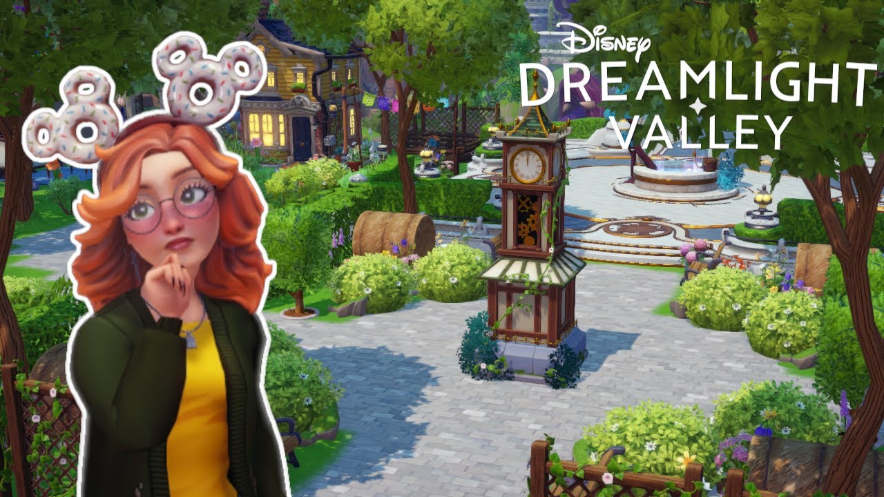 Simple Fall Plaza Build- Disney Dreamlight Valley - YouTube