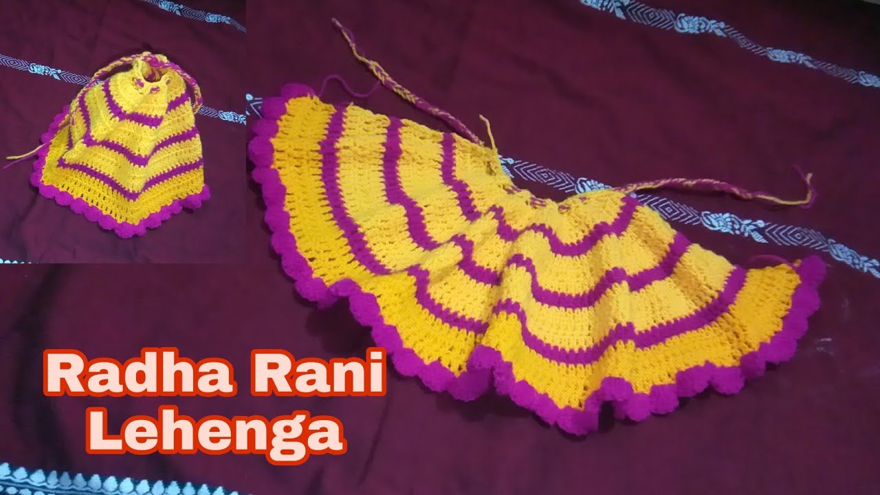 How to make Radha Rani lehenga || Woolen dress for Radha Rani || Radha ...