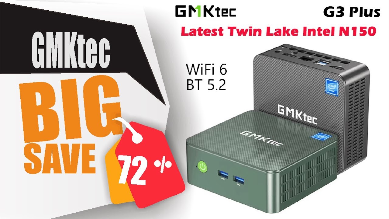 GMKtec G3 Mini PC Intel Alder Lake N100 Windows 11 Pro Mini PC 8/16GB ...