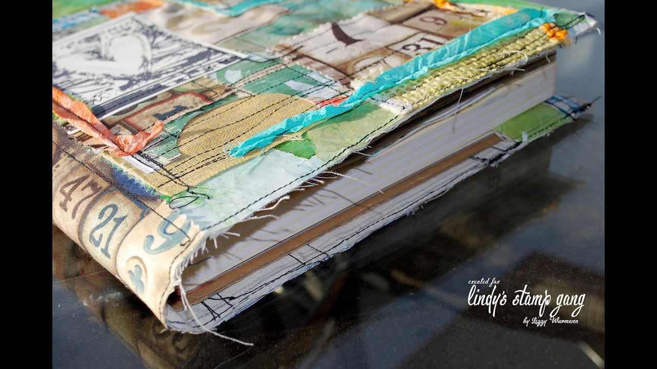 Tutorial: Masking Tape Collage Journal Cover - YouTube