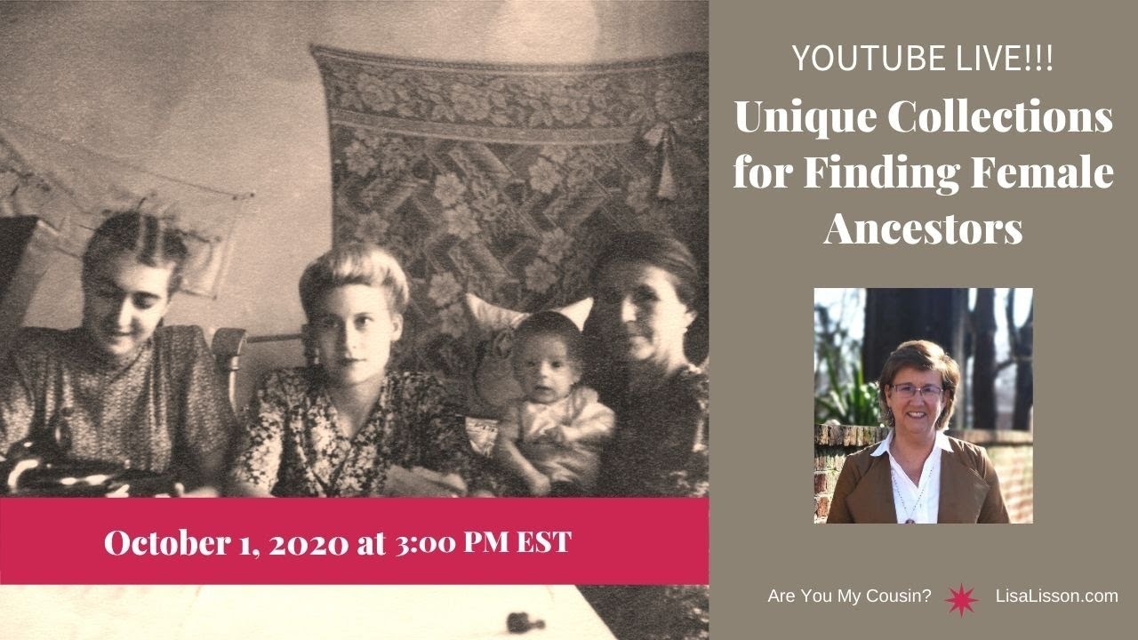 Unique Collections for Finding Female Ancestors - YouTube