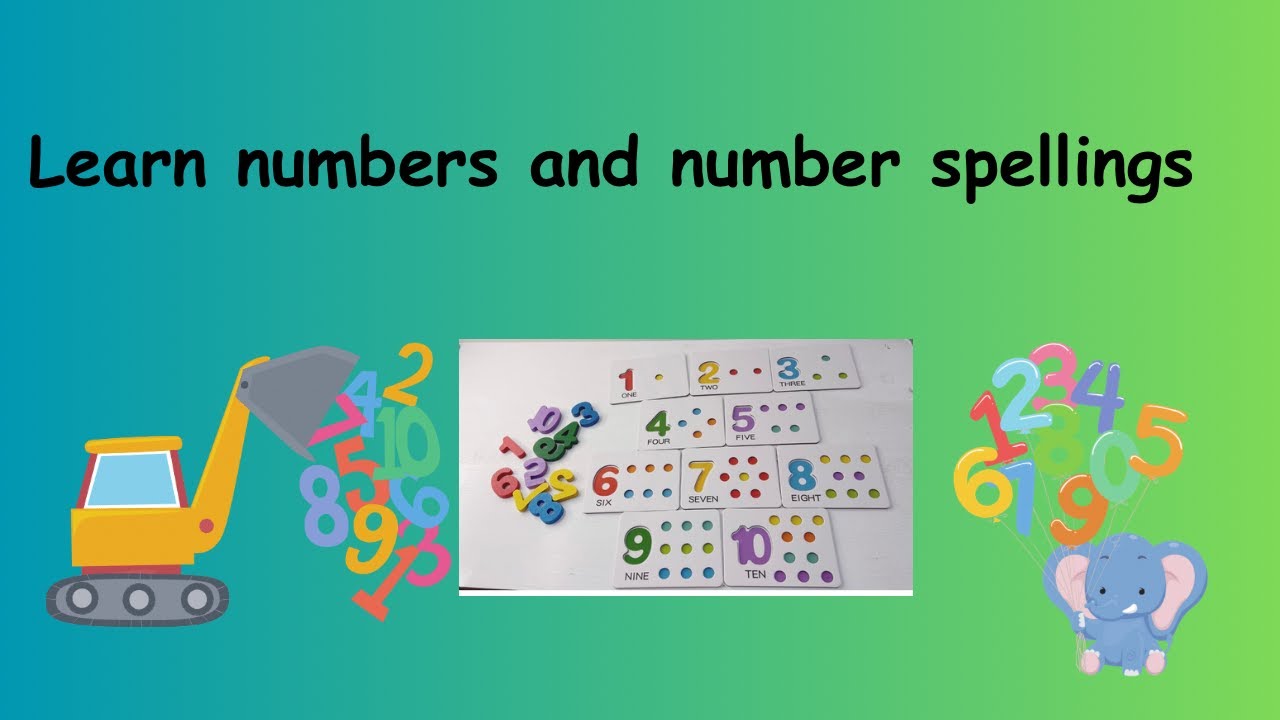 Learn numbers with spellings 1to 10| Fun learning| Educational video ...
