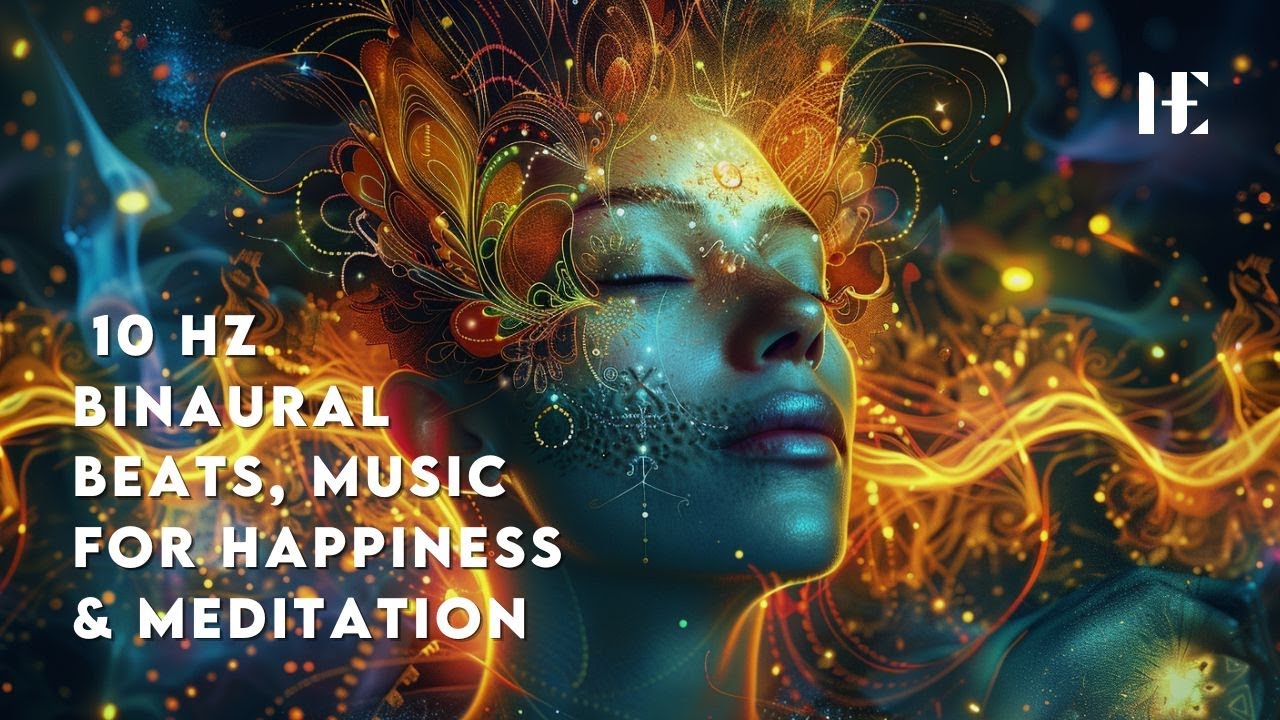 Happiness Frequency 💚 Serotonin Release - 10 Hz Binaural Beats, Music ...